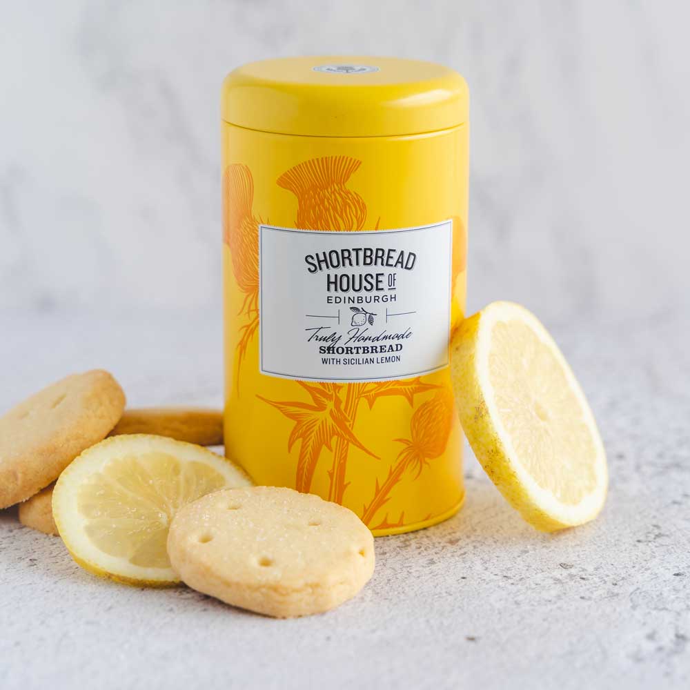 Shortbread House of Edinburgh Sicilian Lemon Shortbread Tin 140g – MUD ...